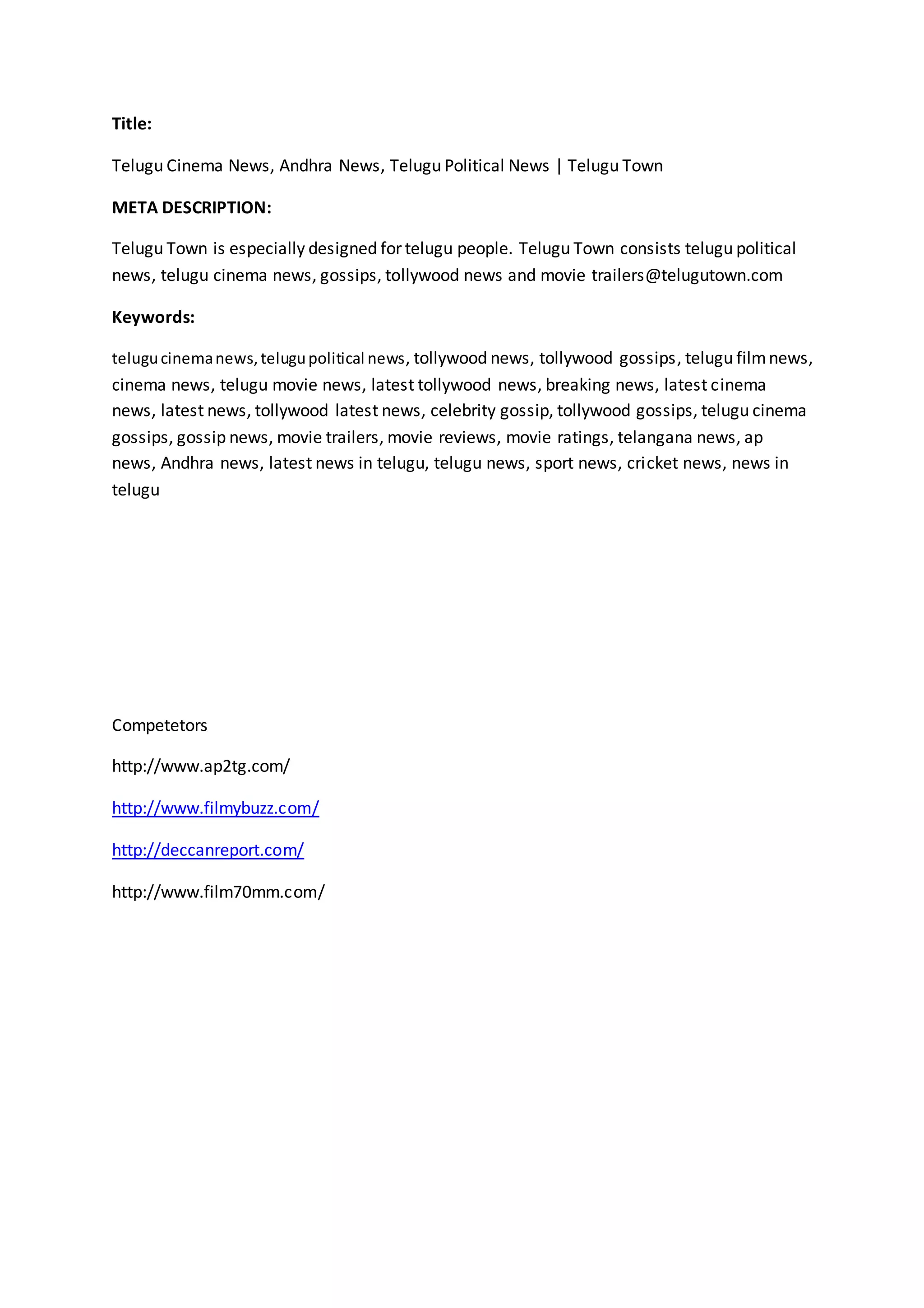 Telugu political news | DOCX