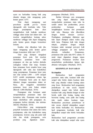 Pengetahuan Bahan Pangan Telur | DOCX