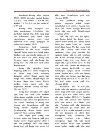 Pengetahuan Bahan Pangan Telur | DOCX