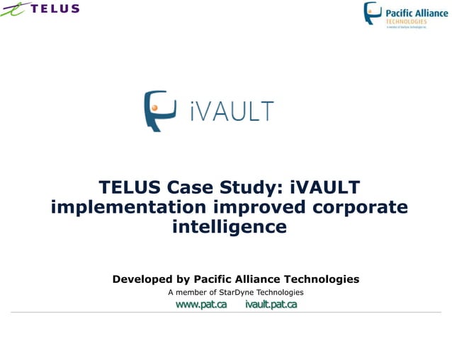 TELUS Case Study: GIS for Telecommunications | PPTX | Databases ...
