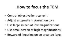 Transmission and electron microscope Tem ppt | PPT