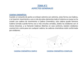 Tema 1 aspectos generales de los mecanismos Unefm | PDF | Physics | Science