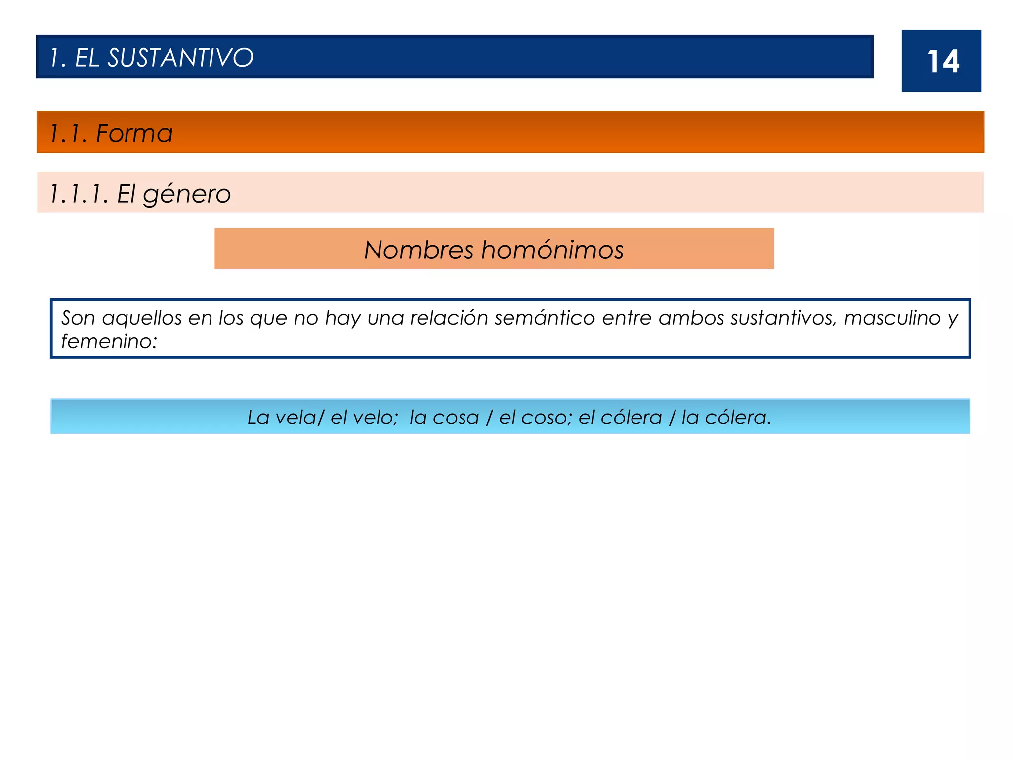 Tema 2. el sustantivo y el adjetivo | PPT
