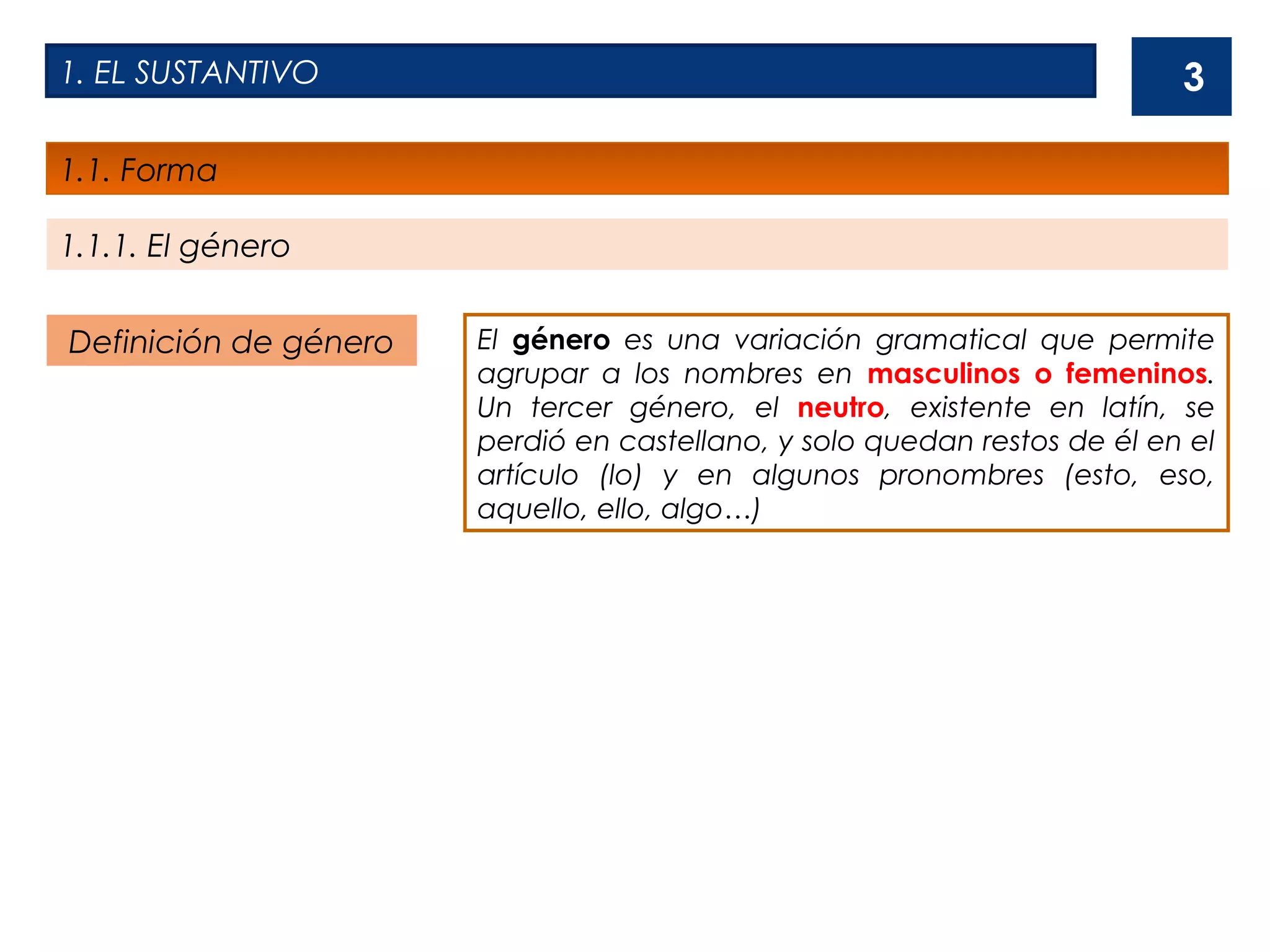 Tema 2. el sustantivo y el adjetivo | PPT