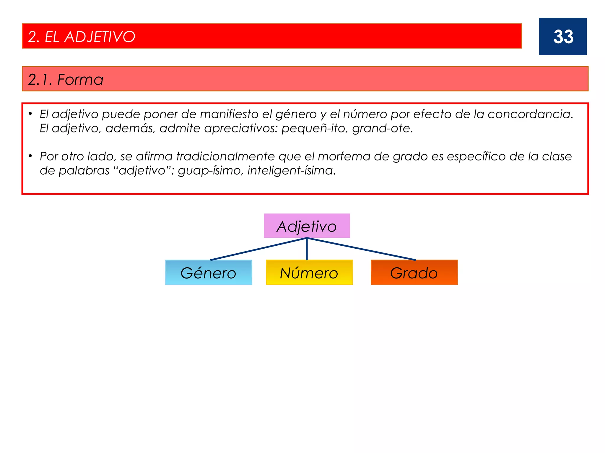 Tema 2. el sustantivo y el adjetivo | PPT