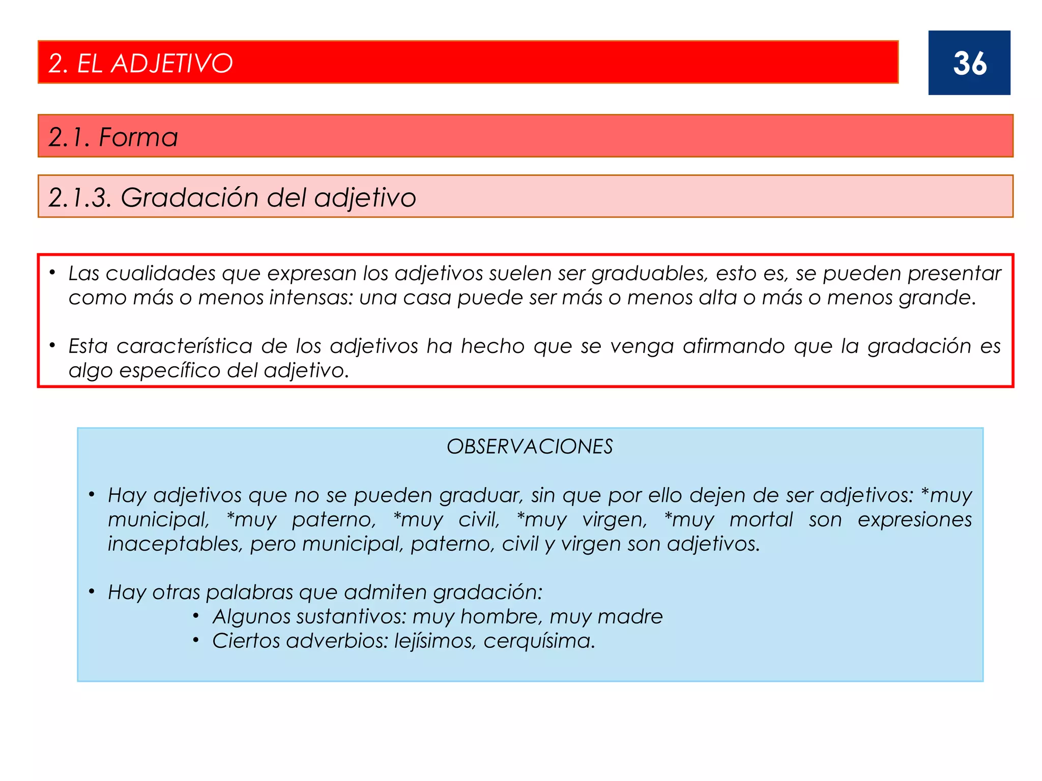Tema 2. el sustantivo y el adjetivo | PPT