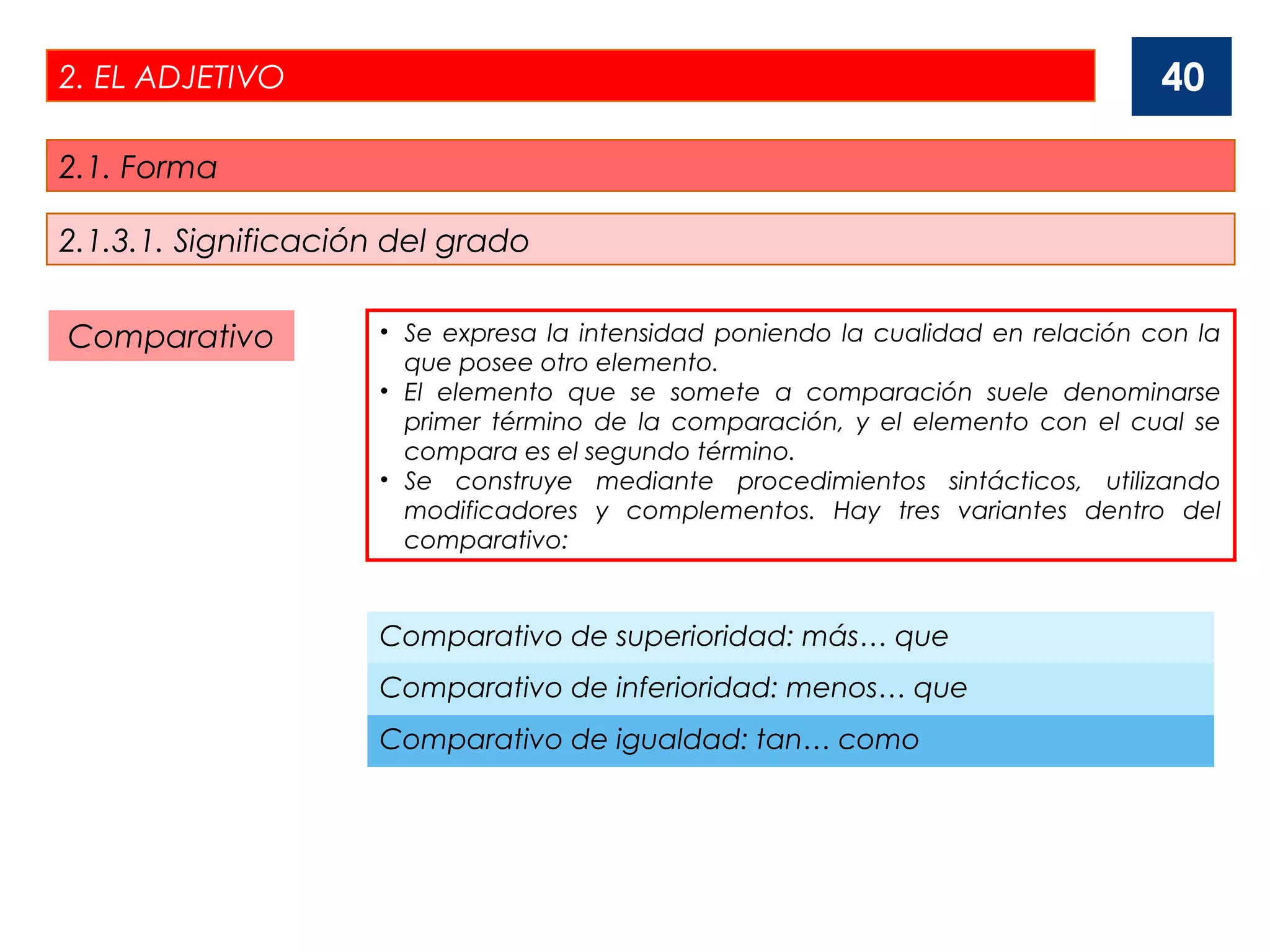 Tema 2. el sustantivo y el adjetivo | PPT