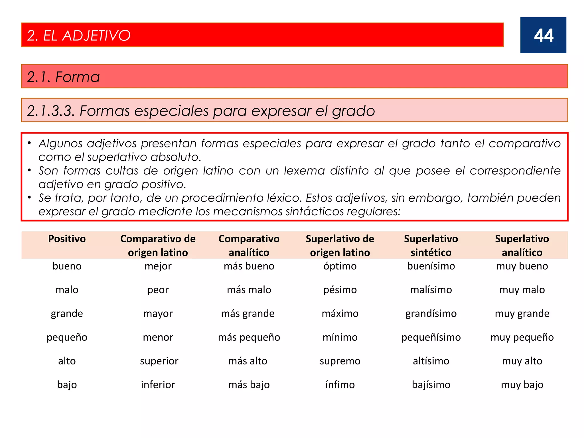Tema 2. el sustantivo y el adjetivo | PPT