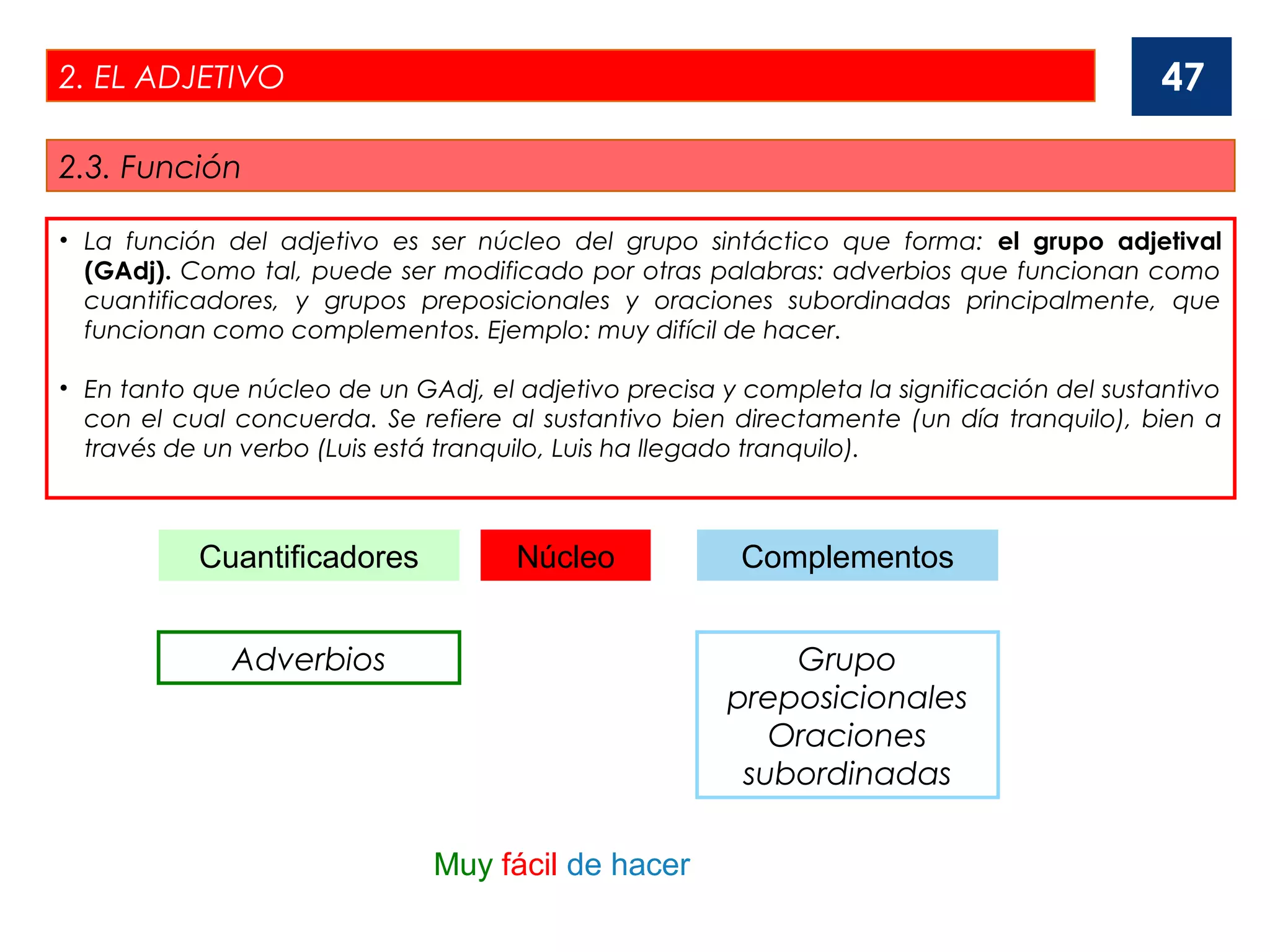 Tema 2. el sustantivo y el adjetivo | PPT