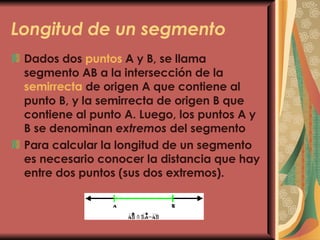 Tema 2. Longitud De Un Segmento Y Distancia Entre Dos Puntos | PPT