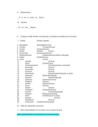 Acentuacion y tildacion | DOCX