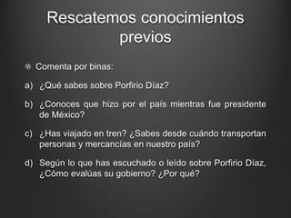 Bloque 3 Tema 3 La restauración de la república y el porfiriato | PPTX
