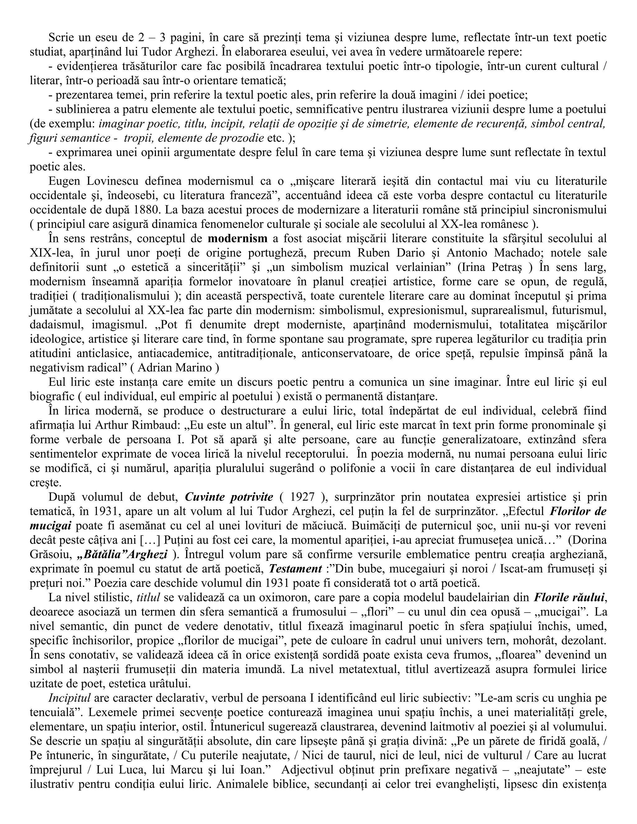 Tema viziunea-despre-lume-tudor-arghezi1 | DOC