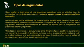 Tema 03. tipos de argumentos | PDF