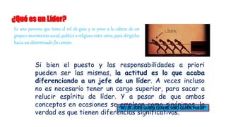 TEMA 03 - DIFERENCIAS ENTRE EL JEFE Y EL LIDER DURANTE LAS DIFERENTES ...