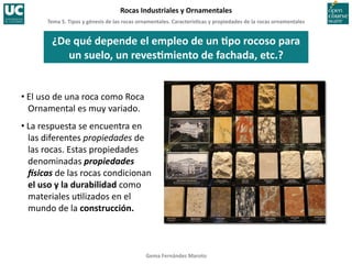 rocas ornamentales y sus usos y como se extrae | PDF