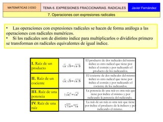 03.06 Expresiones Fraccionarias Y Radicales | PPT