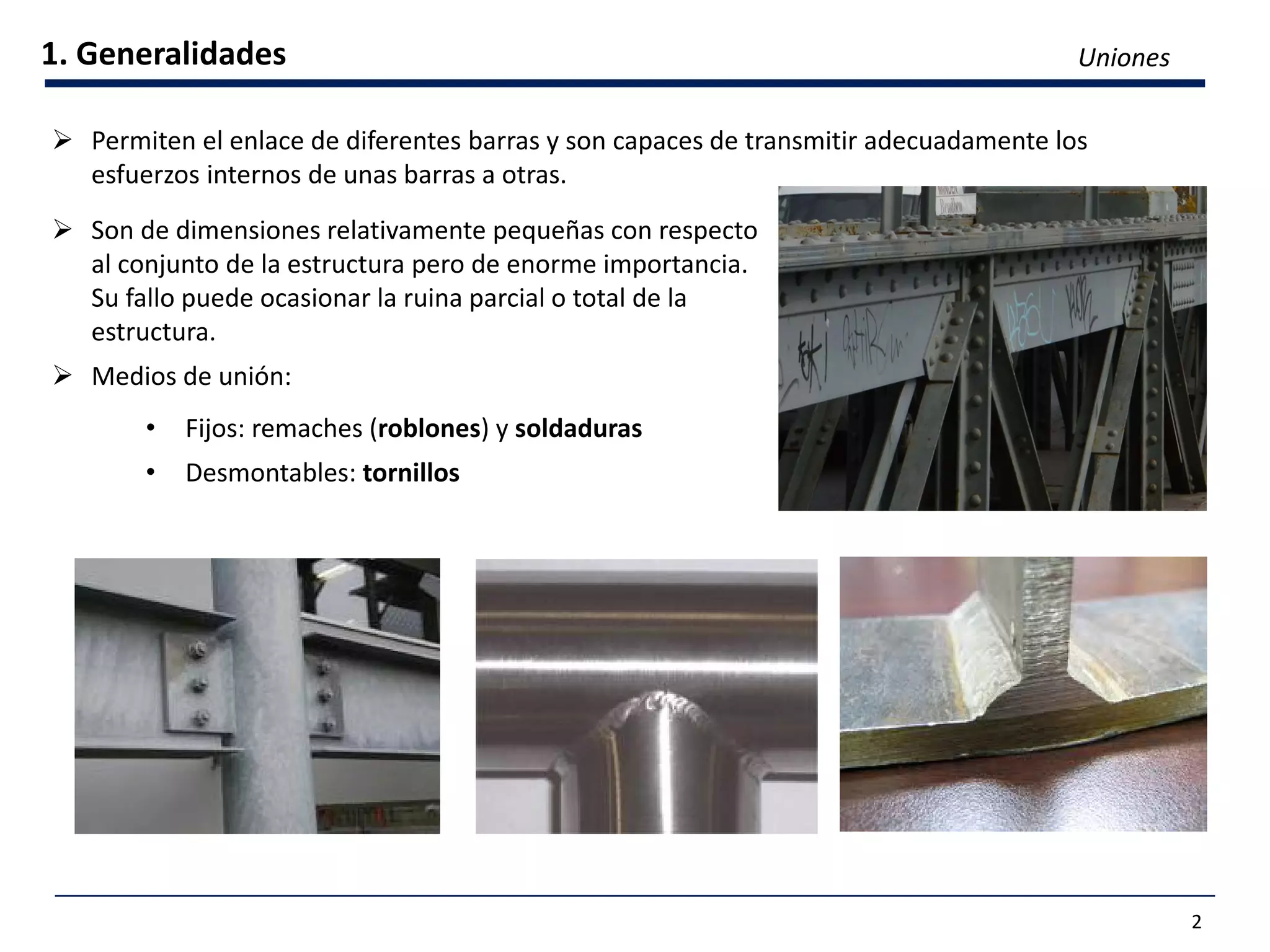 Uniones para estructuras metálicas | PDF