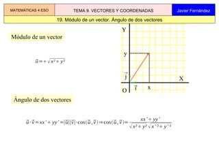 Tema 09 Vectores Y Coordenada | PPT