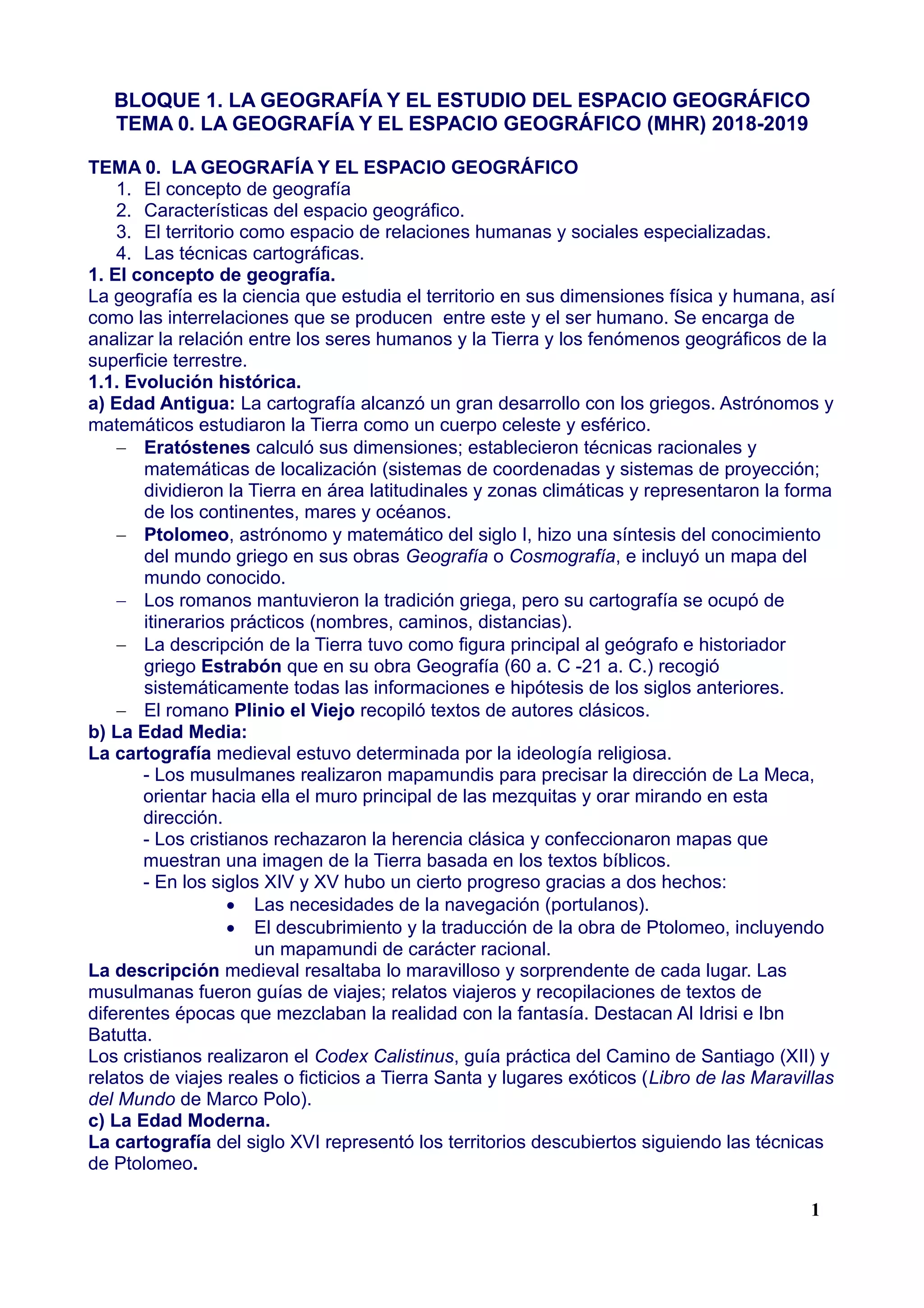 La geografía y el espacio geográfico | PDF