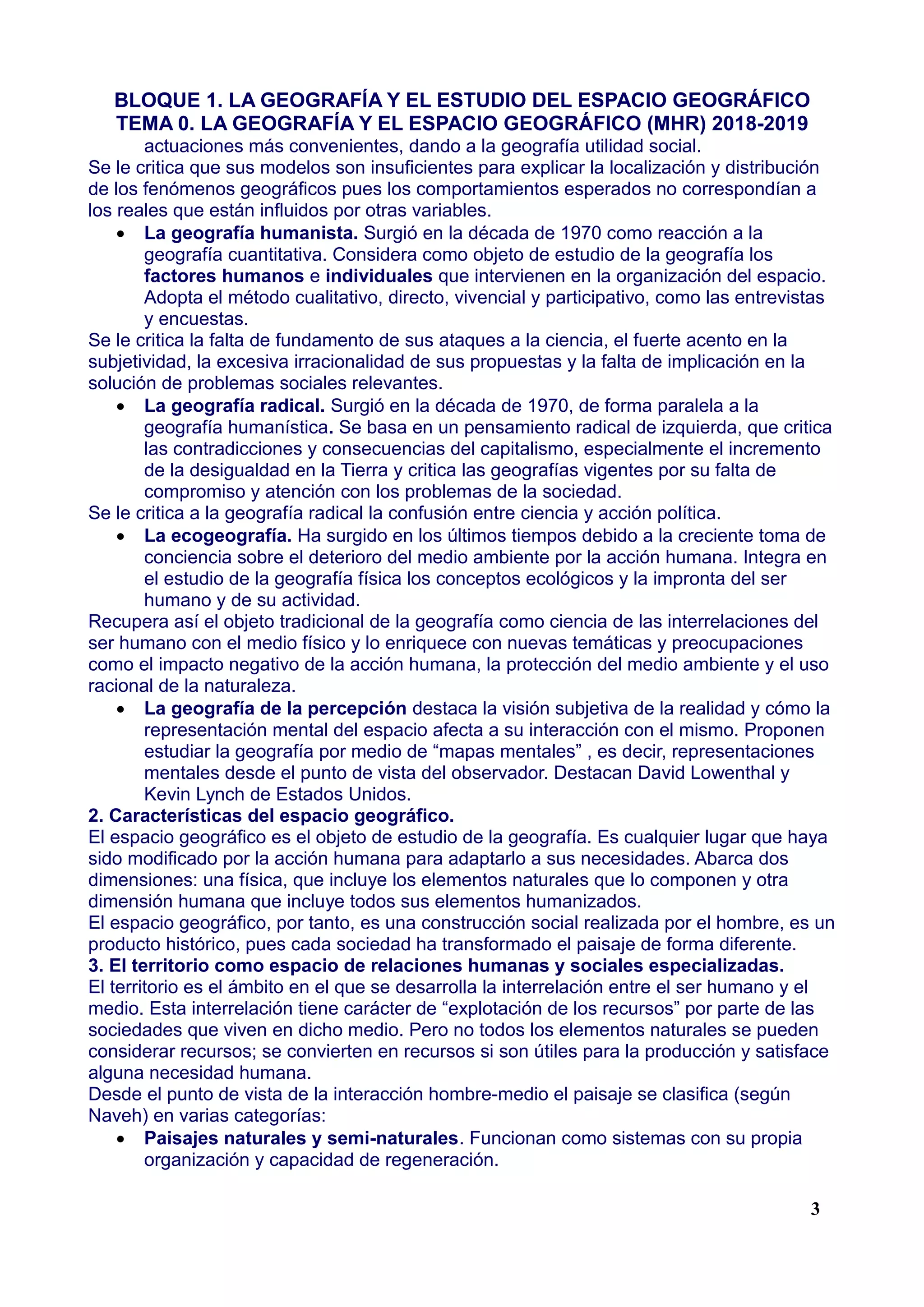 La geografía y el espacio geográfico | PDF