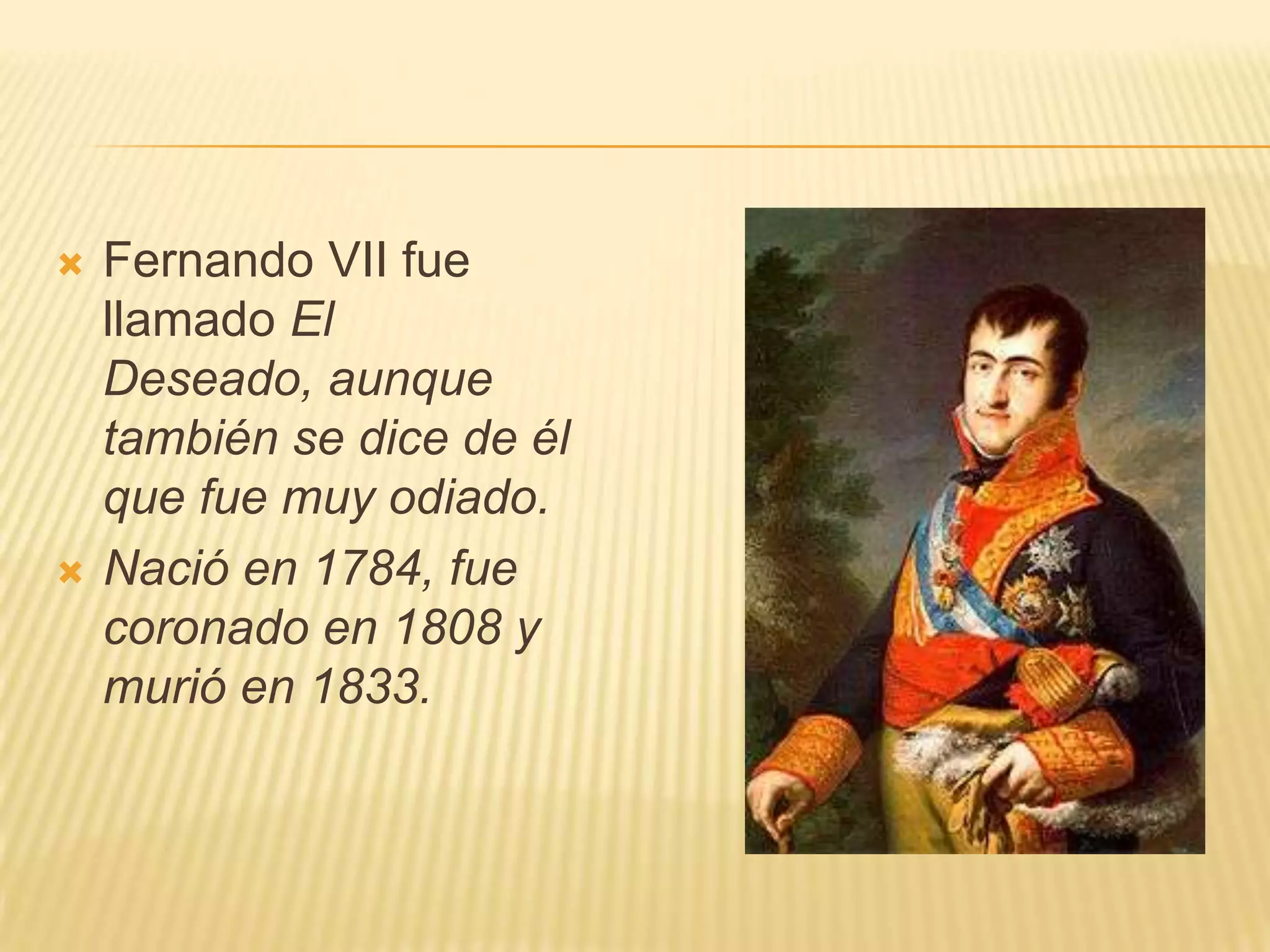 Reinado Fernando VII. | PPTX