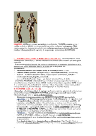 Tema 1.2. arte griego. escultura | DOC