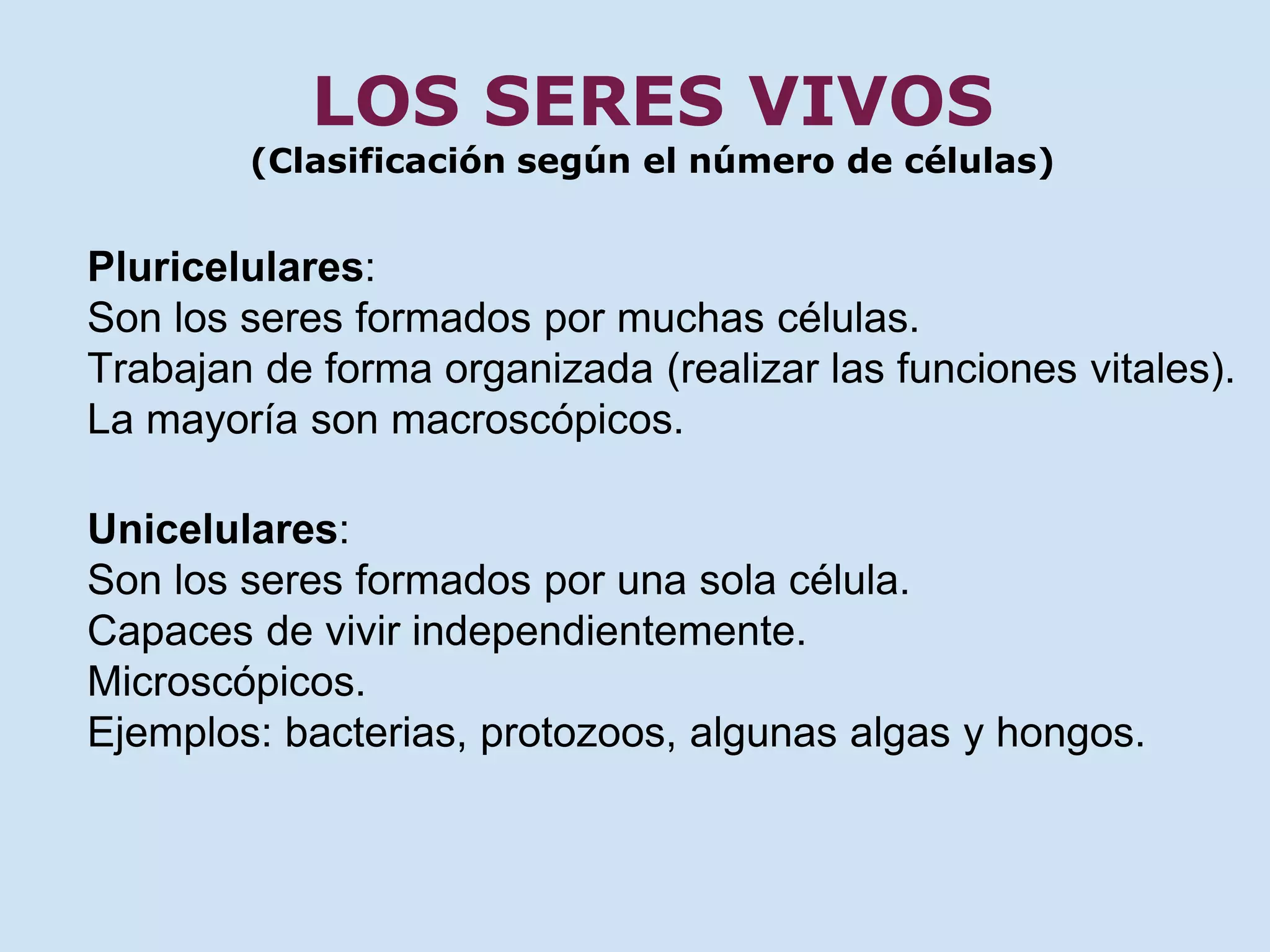 Tema 1. SERES VIVOS Y CÉLULA | PPTX | Biological Sciences | Science