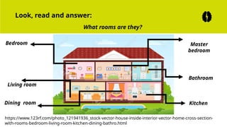 parts of house, there is there are, some vocabulary | PPTX