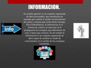 conceptos de teoria de la informacion fuentes de informacion | PPTX