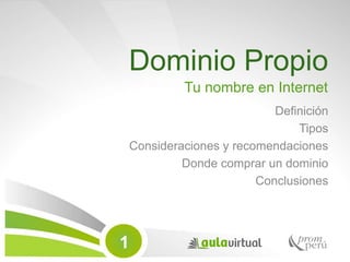 Tema1 dominio propio | PPTX