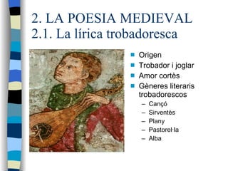 Tema 1 la poesia medieval | PPT
