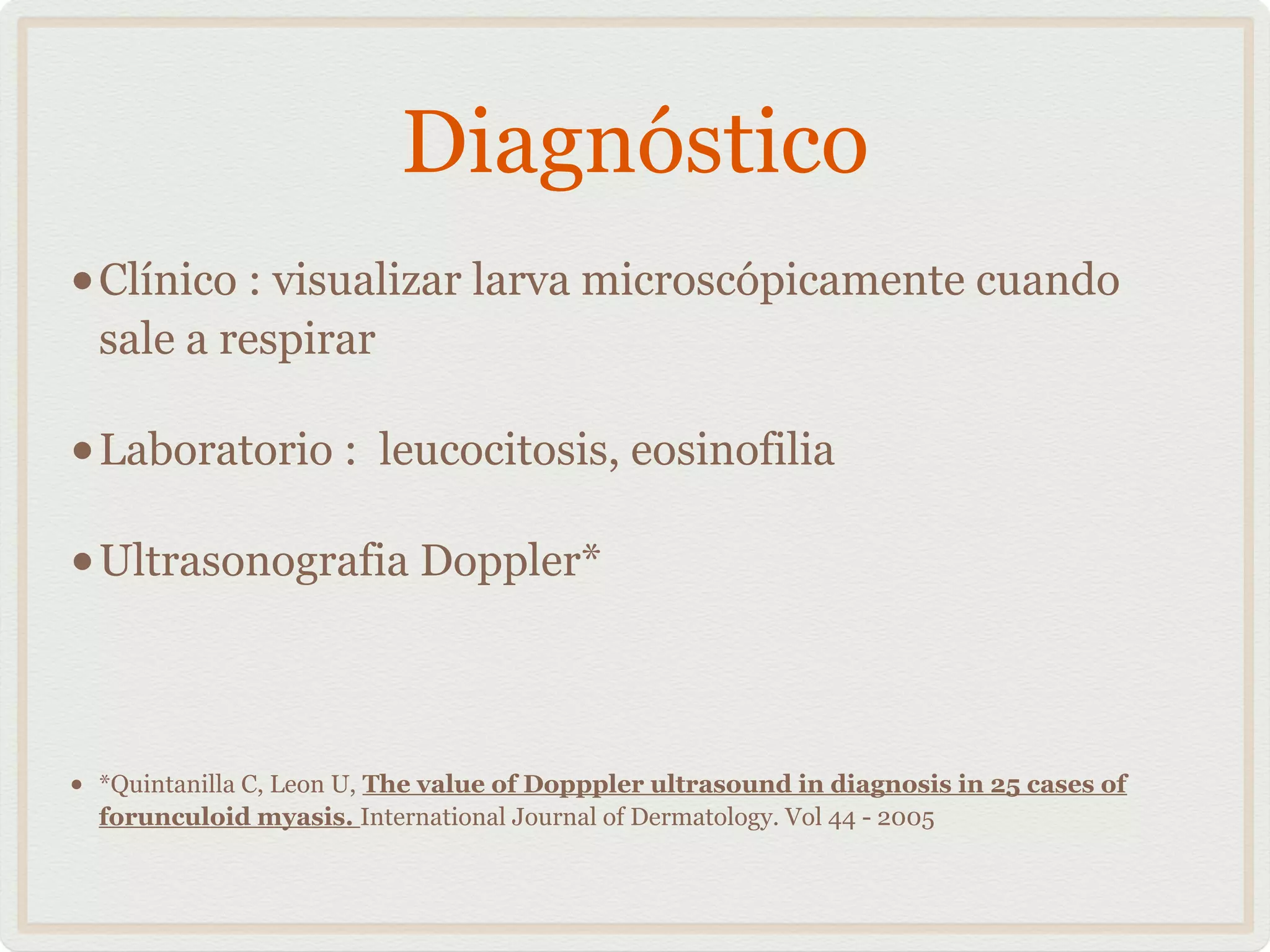 Miasis foruncular, Dermatobia Hominis | PPT | Skin and Dermatology ...