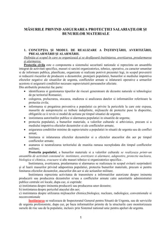 Protectia populatiei,bunurilor materiale | PDF