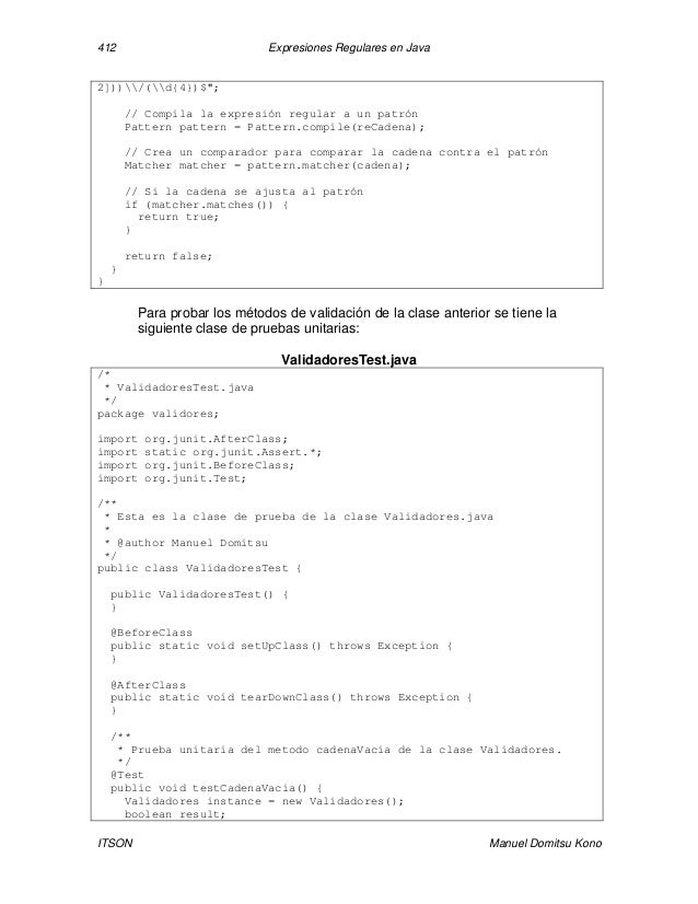 Expresiones Regulares Java