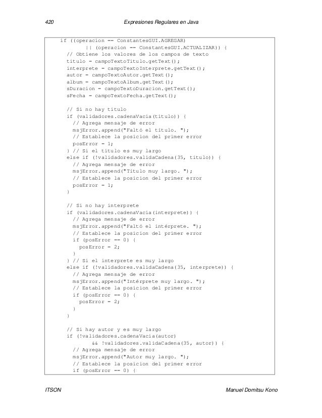 Expresiones Regulares Java