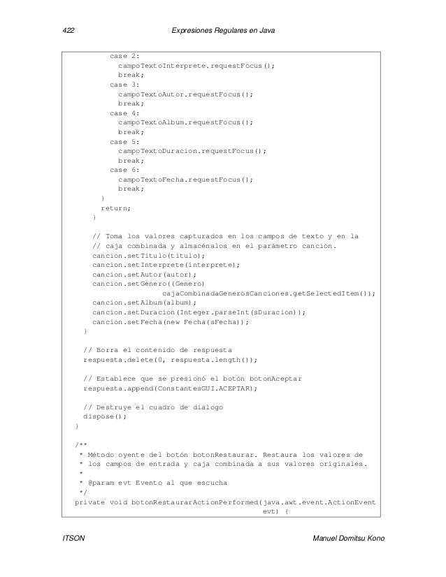 Expresiones Regulares Java