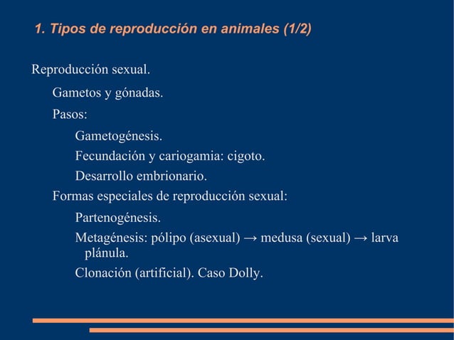 Tema 11. la reproducción en los animales. | PPT