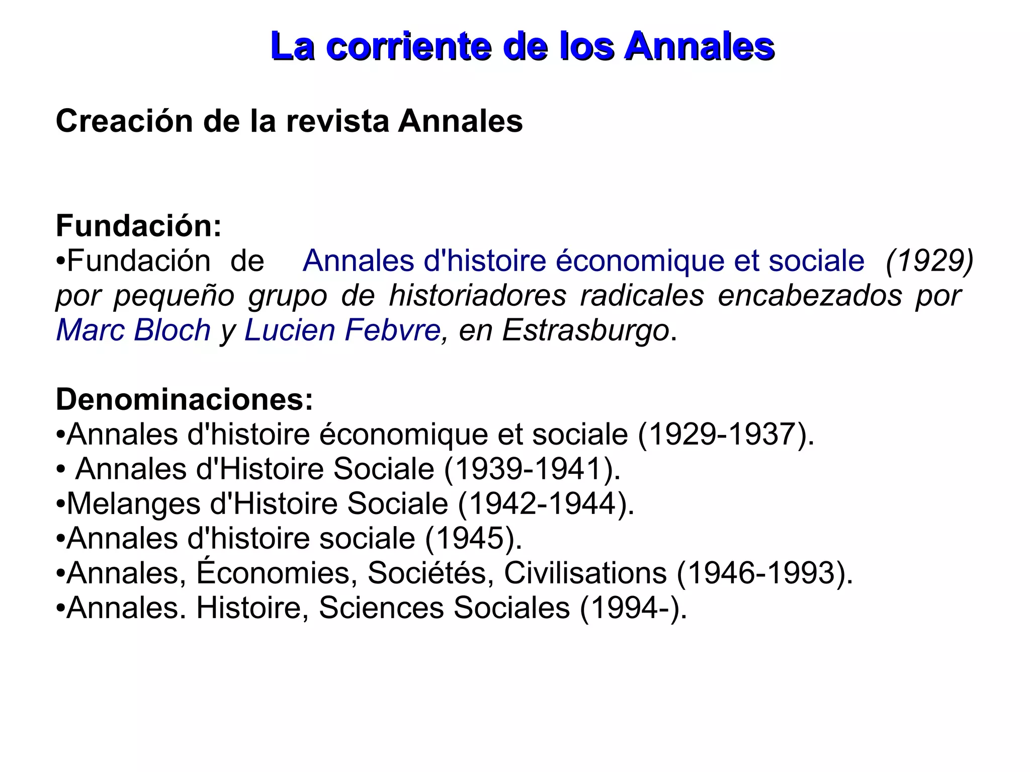 La corriente de los Annales | ODP | Education