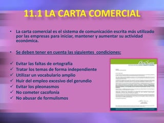 Tema 11 la carta comercial | PPTX