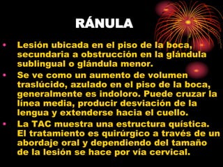 TEMA 11 PATOLOGIAS DE LAS GLANDULAS SALIVALES (1).ppt