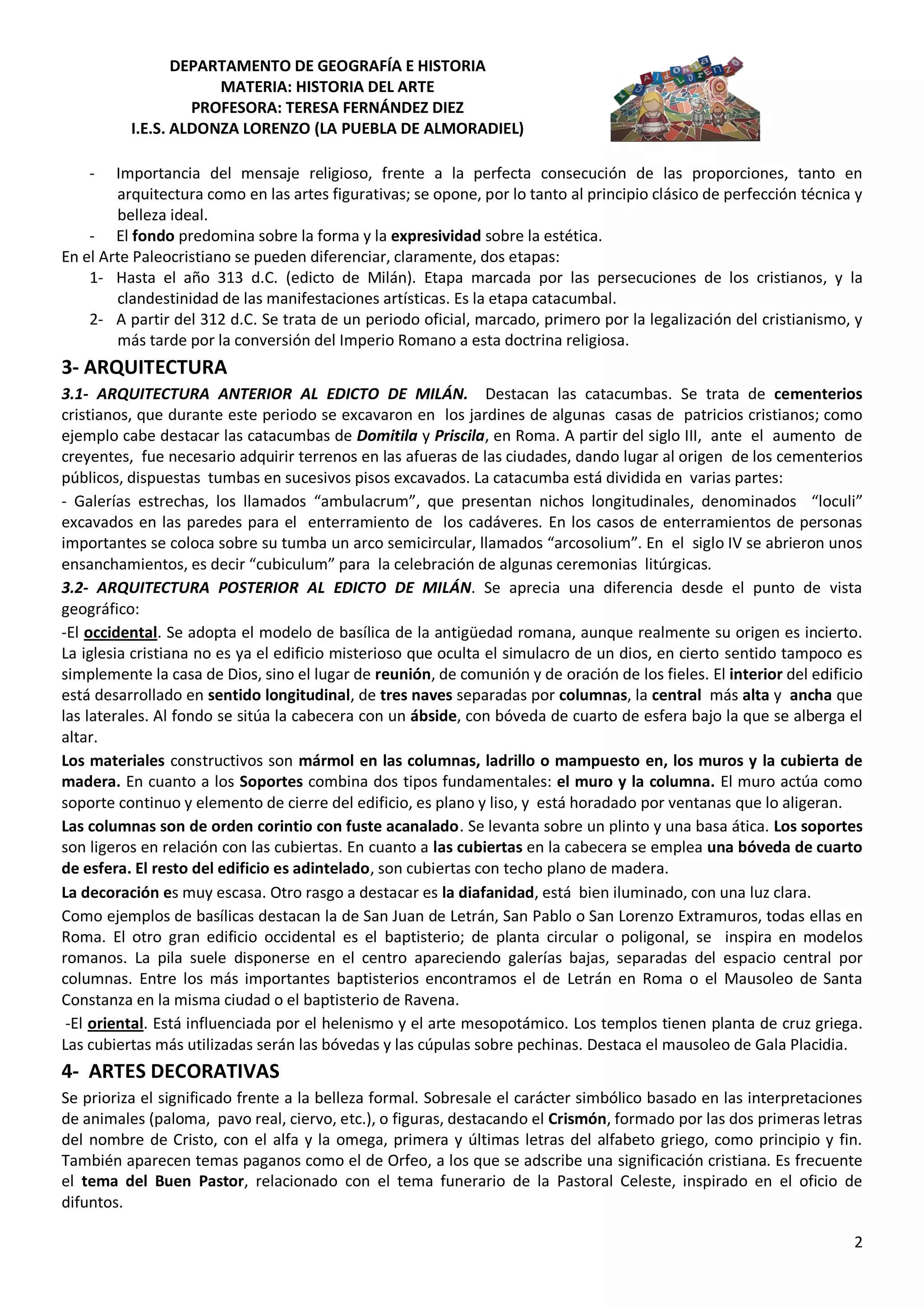 Tema 12 aportaciones del primer arte cristiano. la basílica. la nueva ...