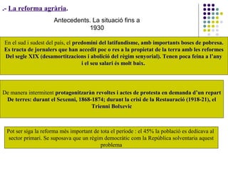 Tema 12 la segona republica. 1931 36. 3a part (2) | PPT