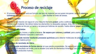 TEMA 13- EL RECICLAJE, TIPOS E IMPORTANCIA.pptx