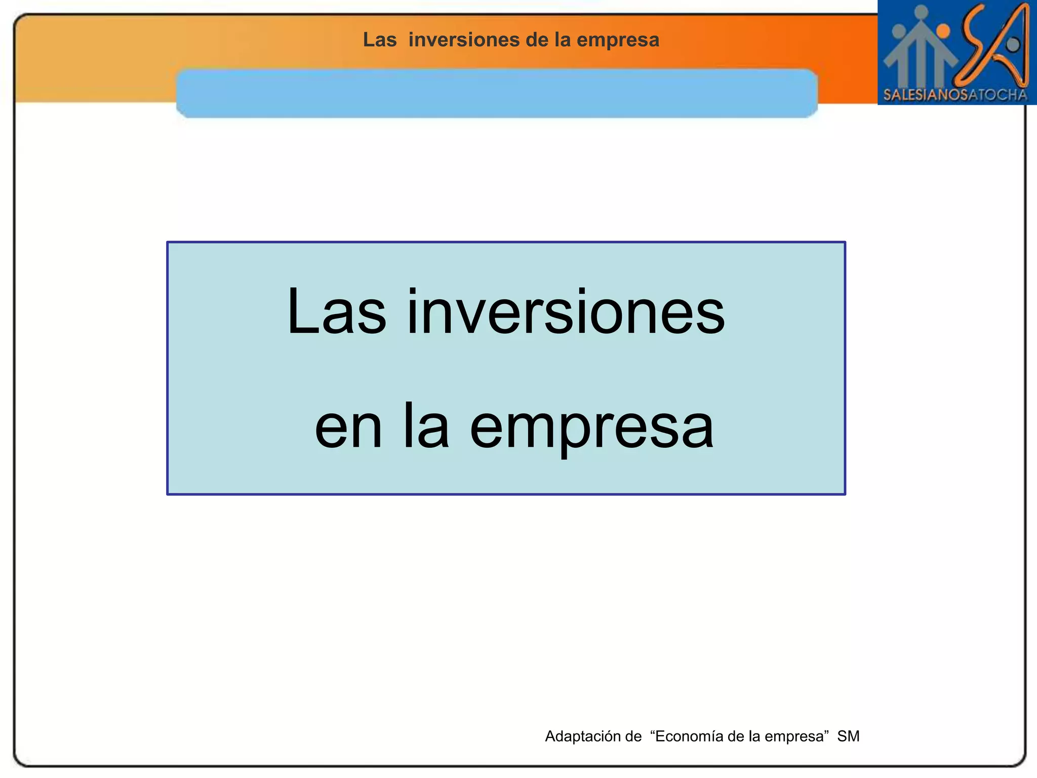 Tema 13 Inversiones | PPT