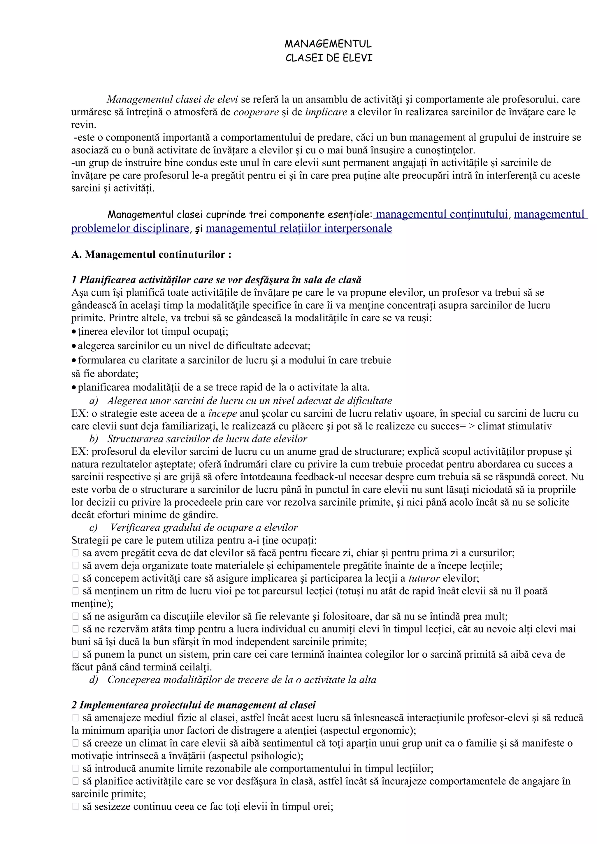 Tema 16 __managementul_clasei_de_elevi | DOC