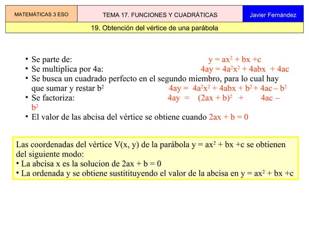 03.17 Funciones Lineales Y Cuadraticas | PPT