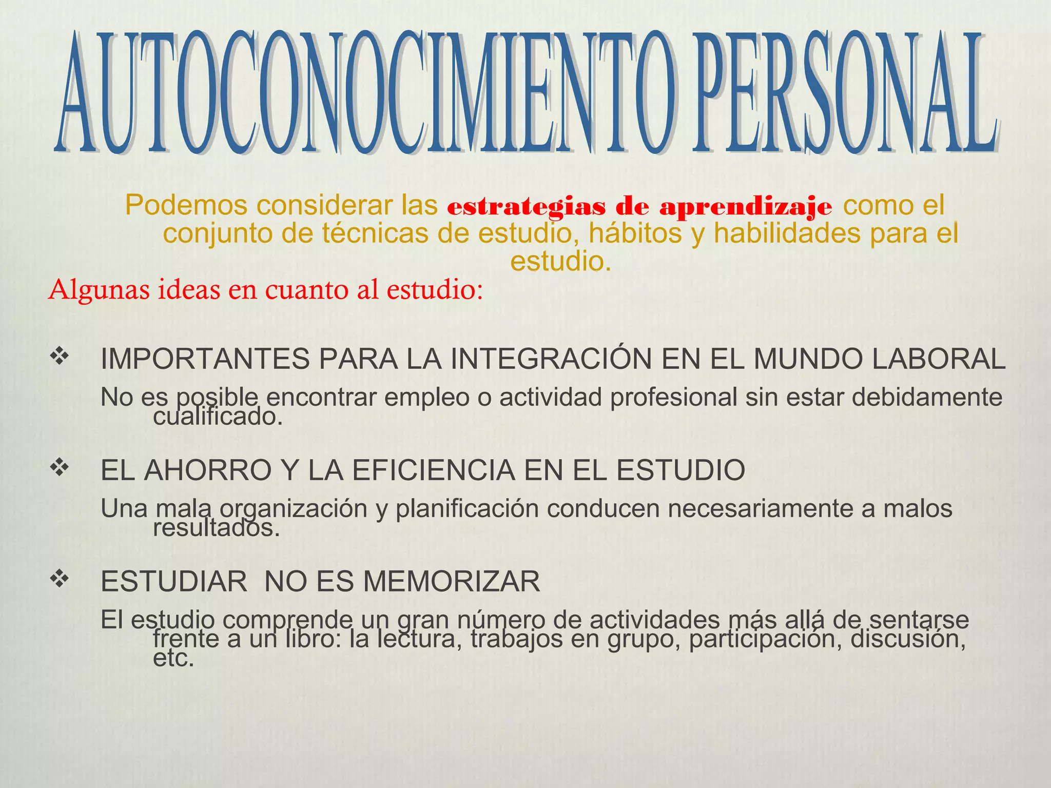 Tema 1 autoconocimiento IVL 4ºESO | PPT