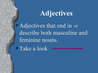 TEMA 1B GRAMMAR ADJECTIVES | PPT
