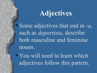 TEMA 1B GRAMMAR ADJECTIVES | PPT